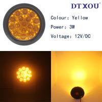 China 3W Universal Red Amber White 12V 24V 4 Inch Round LED Trailer Tail Lights for Trucks for sale
