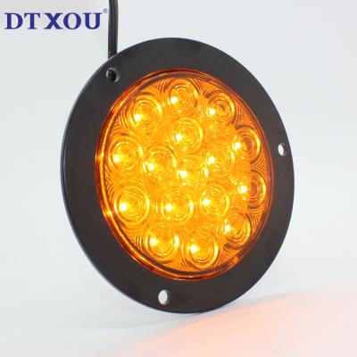 China 4 Inch Round Red Amber White LED Truck Trailer Stop Tail Turn Signal Lights for Universal Year for sale