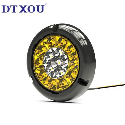 China Car Fitment 4 Inch Round LED Trailer Tail Lights Kit Waterproof Signal Stop Turn Track for sale