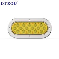 China Amber Red White 6 Inch Oval LED Rear Light for Truck Lorry Trailer Stop Turn for sale