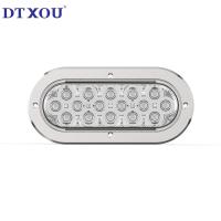 China Amber Red White 6 Inch Oval LED Rear Light for Truck Lorry Trailer Stop Turn for sale