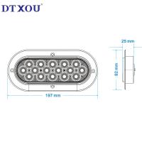 China Amber Red White 6 Inch Oval LED Rear Light for Truck Lorry Trailer Stop Turn for sale