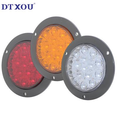 China 16 pcs 4 inch round LED truck rear stop tail lamp for sale