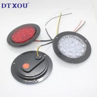 China New designed Emark approved 4 inch Round Rear Fog light Tail Lamp with chromed ring for camping cars for sale