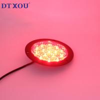 China New designed Emark approved 4 inch Round Rear Fog light Tail Lamp with chromed ring for camping cars for sale