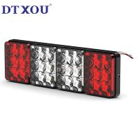 China Upgraded Waterproof 12v 24v Led Trailer Lights Amber Red White Color Three Lens Combination Tail Light for sale