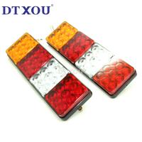 China Upgraded Waterproof 12v 24v Led Trailer Lights Amber Red White Color Three Lens Combination Tail Light for sale