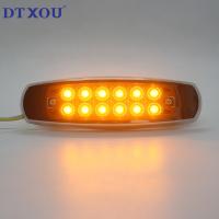 China Universal 12-24v Super Bright Flash 12led Warning Strobe Lights Waterproof Dustproof Truck Vehicle Strobe Side Led Marker Light for sale