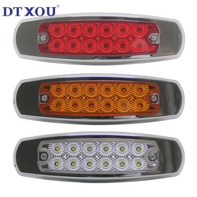 China Green Amber Red12v 24v Flash 12 Led Vehicle Trailer Truck Led Warning Strobe Side Marker Light for sale
