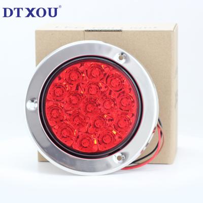 China Waterproof rate IP67 Waterproof Round 4 inch Led Stop Tail Light for Truck Trailer for sale