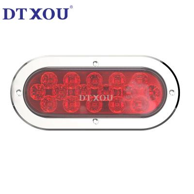China 6 Inch Oval Amber Led Truck Trailer Clearance Lamp Side Marker Lights Indicator for sale