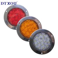 China 12V Universal LED Reflector White Red Yellow Rear Tail Brake Stop Marker Light For Truck Trailer Motorcycle Car for sale