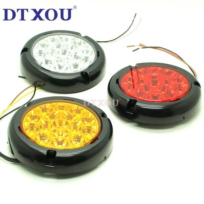 China High quality Led trailer tail light waterproof red round truck rear taillight signal indictator 12v 24v for sale