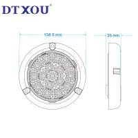 China Customizable Red/Yellow 3w LED Round Taillight Brake Light 12V 24V for Cargo Trailers for sale