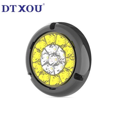 China Factory High Quality 12v 24v 4 Inch Round Truck Trailer Led Stop Turn Tail Light Red Amber White Rear Lamp for sale