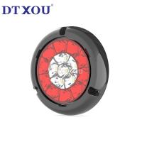 China Factory High Quality 12v 24v 4 Inch Round Truck Trailer Led Stop Turn Tail Light Red Amber White Rear Lamp for sale