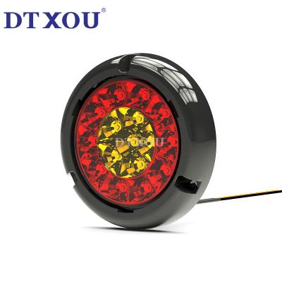 China 12v 24v 4 Inch Led Tail Light Round Stop Turn Tail Signal Rear Light For Truck Trailer for sale