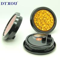 China Truck Trailer parts accessories tail lights red yellow 4 inch 12V 24V Led round stop brake signal para camiones with Plug wires for sale