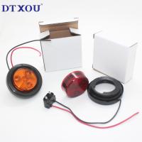 China 4 inch 12V color lens color round led truck trailer tail light for sale