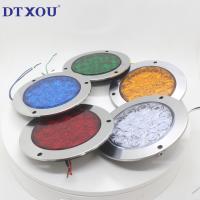 China New High Brightness 10-30v Round Double-Sided Waist Lamp Drum Shade Truck Tractor Trailer Led Tail Light for sale