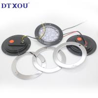 China New High Brightness 10-30v Round Double-Sided Waist Lamp Drum Shade Truck Tractor Trailer Led Tail Light for sale