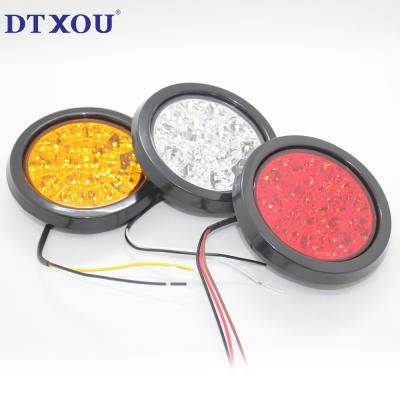 China 4 Inch Round Auto Lighting System LED Trailer Tail Lights Kit Waterproof Signal Stop Turn Track LED Tail Lights for sale