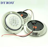 China New High Brightness 24/10-30v Round Double-Sided Waist Lamp Drum Shade Truck Tractor Trailer Led Tail Light for sale