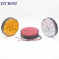 China 24 Volt Round LED Light 130*45mm Size 80000 Hour Lifespan for Trucks STOP/TURN/TAIL for sale