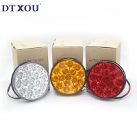 China 12v 24v Round 4inch LED Trailer Truck Rear Tail Light Lamp with 16pcs High Bright LED Chips for sale