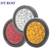 China Truck Turn Signal Stop Light 4 Inch Round LED Rear Light for 12V/24V/10-30V Vehicles for sale