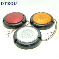 China Universal LED Tail Lights 24V 4 Inch Round Stop Turn Signal Rear Light for Truck Trailer for sale