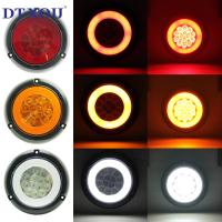China Universal LED Tail Lights 24V 4 Inch Round Stop Turn Signal Rear Light for Truck Trailer for sale