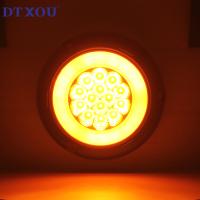 China New Products 2021 12v 24v Truck Tail Light Waterproof Round 4 Inch Led Tail Lights For Trucks Trailers for sale