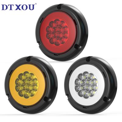 China 14PCS LED Waterproof IP67 4 Inch Round Universal Trailer Tail Lamp Side Marker Light for sale