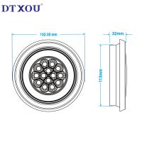 China Durable 4 Inch Round Sealed LED Tail Lights for Truck Trailer Lifespan 80000 Hours for sale