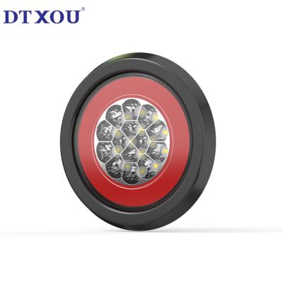 China 12V 24V  4inch round led brake turn tail light for truck for sale