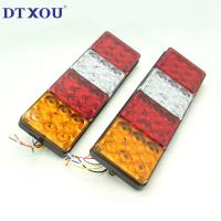 China Red Yellow 12V 24V 3 Holes LED Tail Lights For Trucks for sale