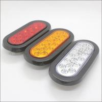 China 12V 24V 6 inch Oval LED Tail Lights for Truck Trailers Strobe Flashing Warning Lights for sale