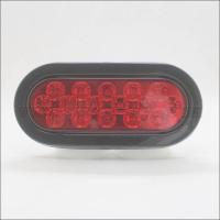 China 12V 24V 6 inch Oval LED Tail Lights for Truck Trailers Strobe Flashing Warning Lights for sale
