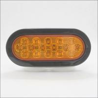 China 12V 24V 6 inch Oval LED Tail Lights for Truck Trailers Strobe Flashing Warning Lights for sale