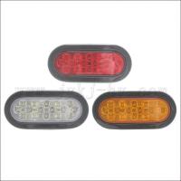China 12V 24V 6 inch Oval LED Tail Lights for Truck Trailers Strobe Flashing Warning Lights for sale