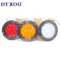 China Red / Yellow / White 12V 24V 4 inch round LED tail light for sale