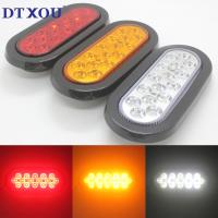 China Universal IP67 Waterproof 6 Inch Oval Red 10 LED Brake Stop Turn Trailer Tail Truck Lights for sale