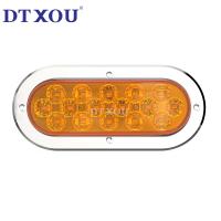 China Replace/Repair Purpose 6 Inch Red Amber White Oval LED Tail Lights for Truck Original Hole Installation for sale