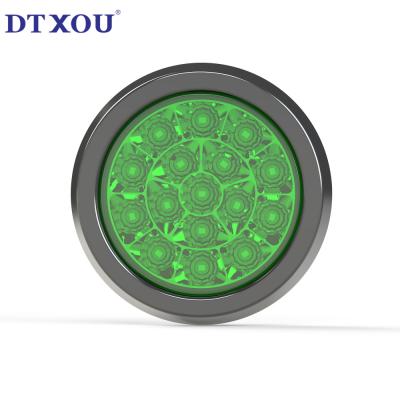 China 4 inch Round LED Tail Light Grommet mount pigtail rear light for trailer truck for sale