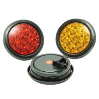 China 4 inch Round LED Tail Light Grommet mount pigtail rear light for trailer truck for sale