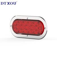 China IP67 Waterproof 6 inch Red OvalStop Brake Lights LED Trailer Tail Light Kit for Trucks Trailer for sale