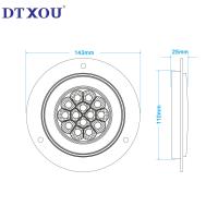 China Spot wholesale 12V 24V truck trailer Dual color 4inch round LED tail lights for sale