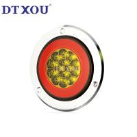 China 0.2 Kg 4 Inch Round LED Light Auto Spare Parts Side Lamp Stainless Steel Side Cover for Universal Cars for sale