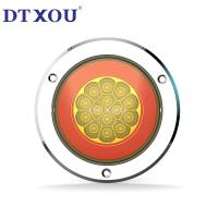 China 0.2 Kg 4 Inch Round LED Light Auto Spare Parts Side Lamp Stainless Steel Side Cover for Universal Cars for sale